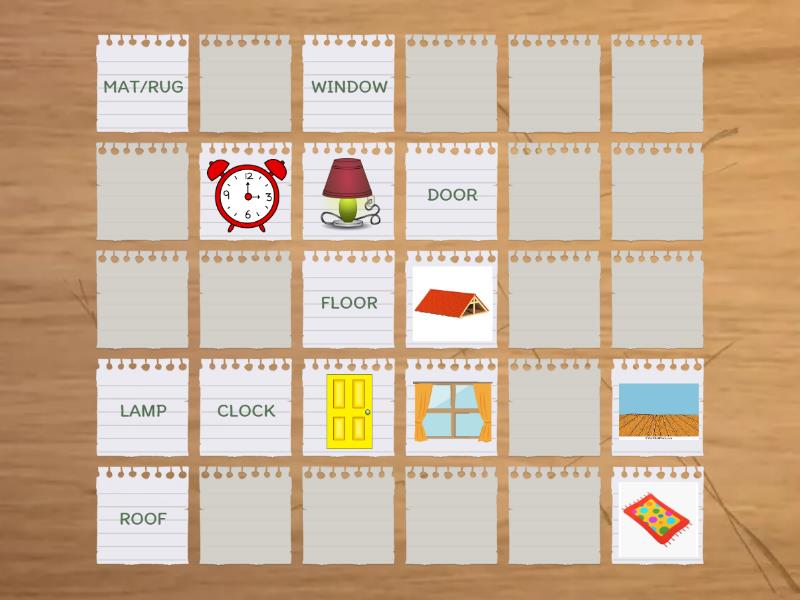 Unit8_House vocabulary matching - Matching pairs