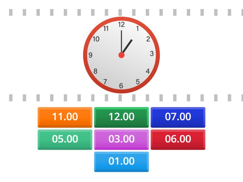 Membaca Jam - Find the match