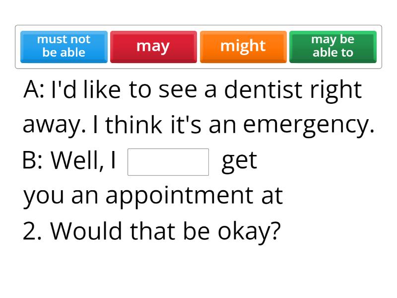 B1.2 | Modals - Part II | Missing word - Completar la frase