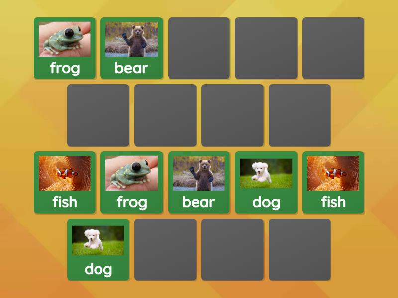 memory brown bear - Matching pairs