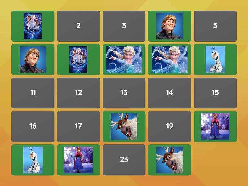 Frozen Memory Game - Parejas
