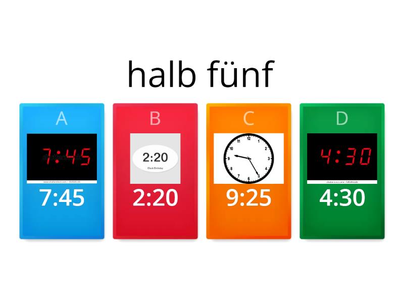 Uhrzeiten Juku L16 - Quiz