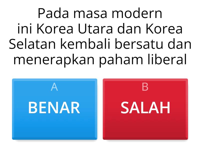 BENAR atau SALAH - Quiz