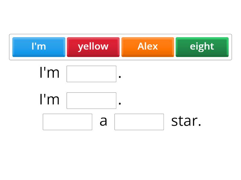 My Star Card - Complete the sentence
