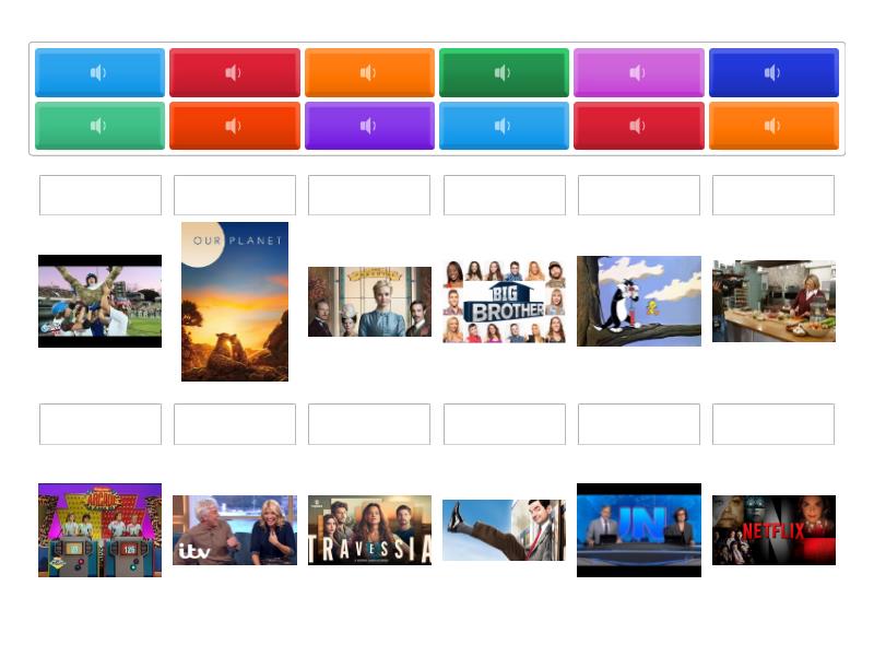 Ownt it 2 Unit 1 TV Shows - Match up