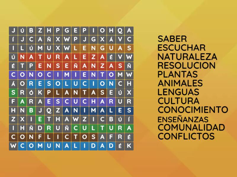 APRENDER A ESCUCHAR - Wordsearch