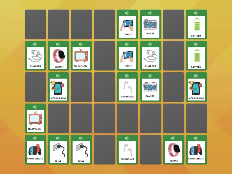 Vocabulary about technology! - Matching pairs