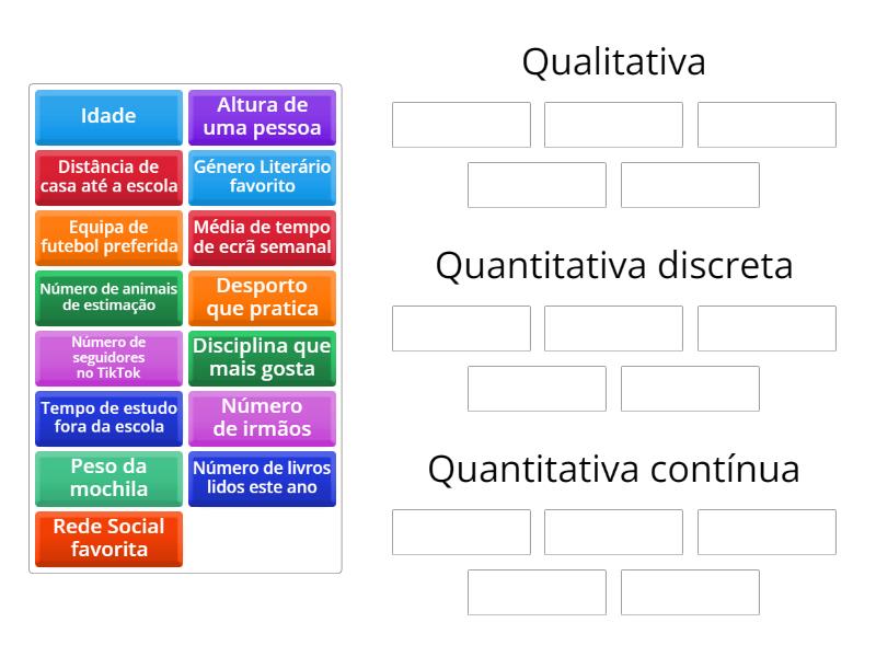 Dados e Probabilidades - Classifica as variáveis - Group sort