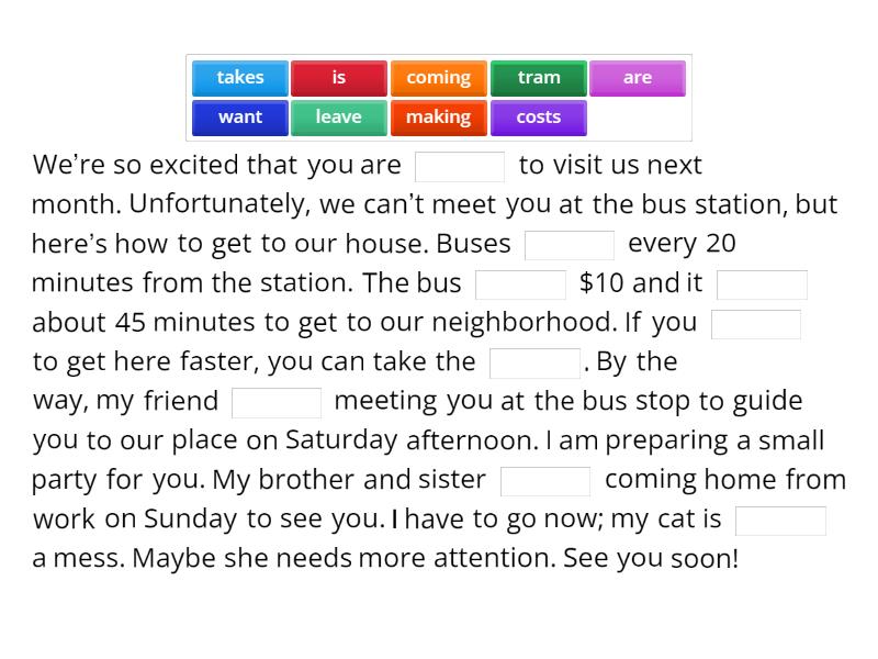 Wheels - Complete the sentence