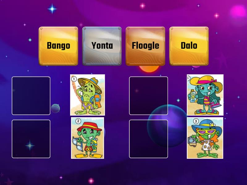 Match aliens' names - Match up