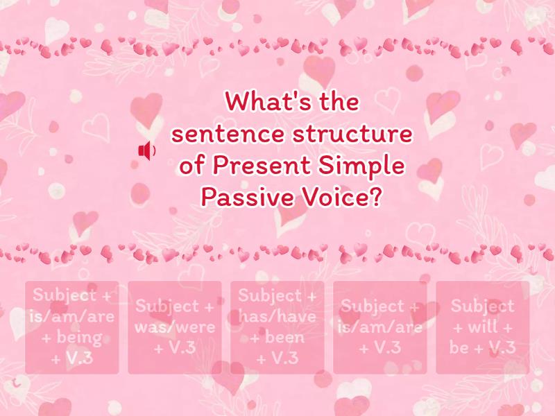 Passive Voice Sentence Structure - Encontre a combinação