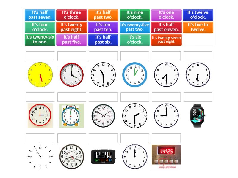 05. Present Simple - Time Analogico - Match up