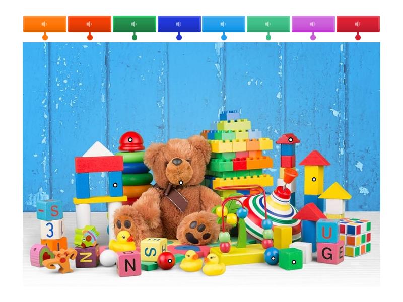 Toys & colours - Labelled diagram