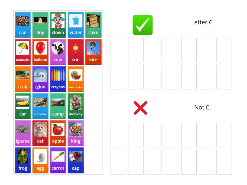 Letter Cc sorting - Group sort
