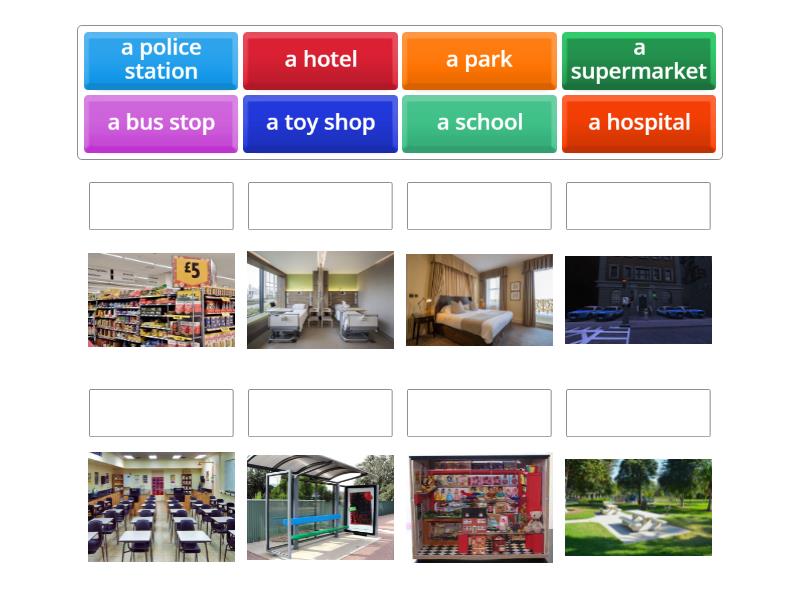Beehive 2 Unit 5 Around town - Match up