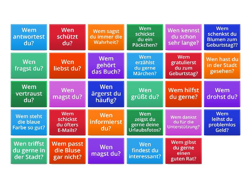 Dich oder dir? (Akk- und Dativ-Verben automatisieren/ Variante: Sie ...