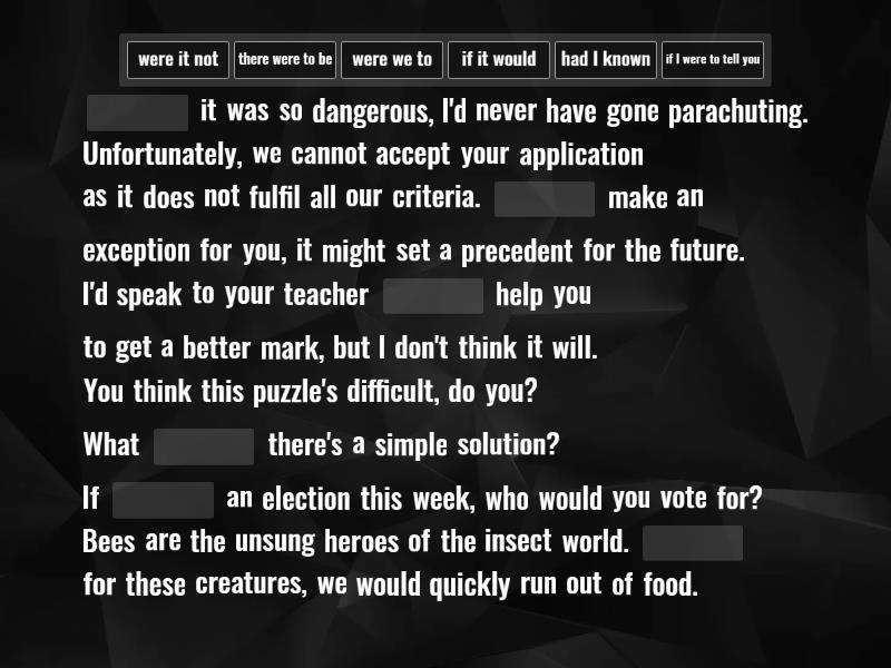 Roadmap C1 5B Unreal Conditionals Gap Fill - Complete the sentence