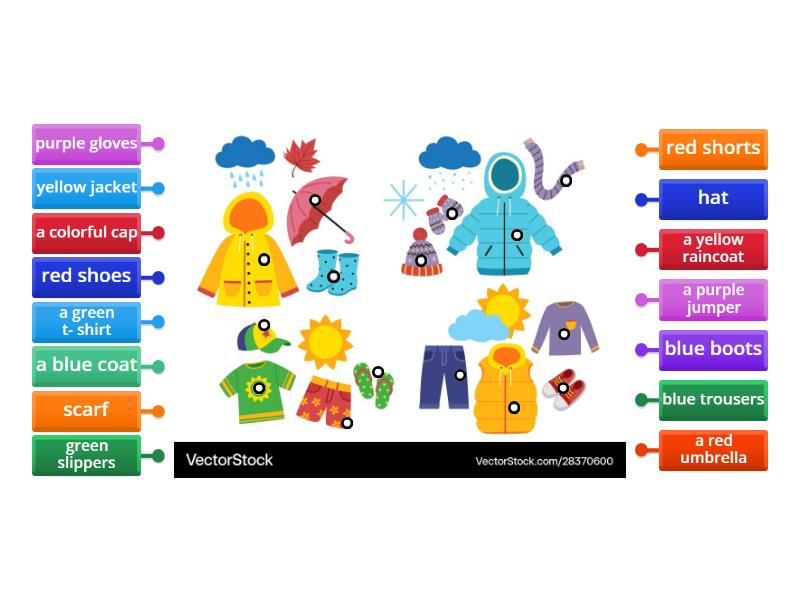 Primary 1Unit 5 clothes - Labelled diagram