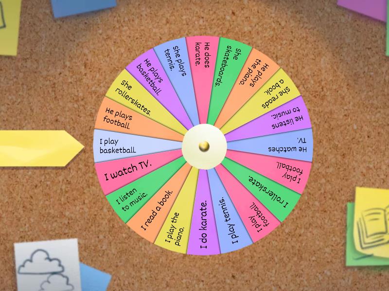 Present Simple sentences. - Random wheel