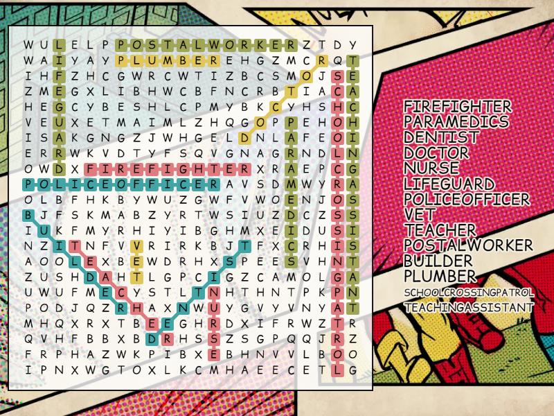 People Help Us - - Wordsearch