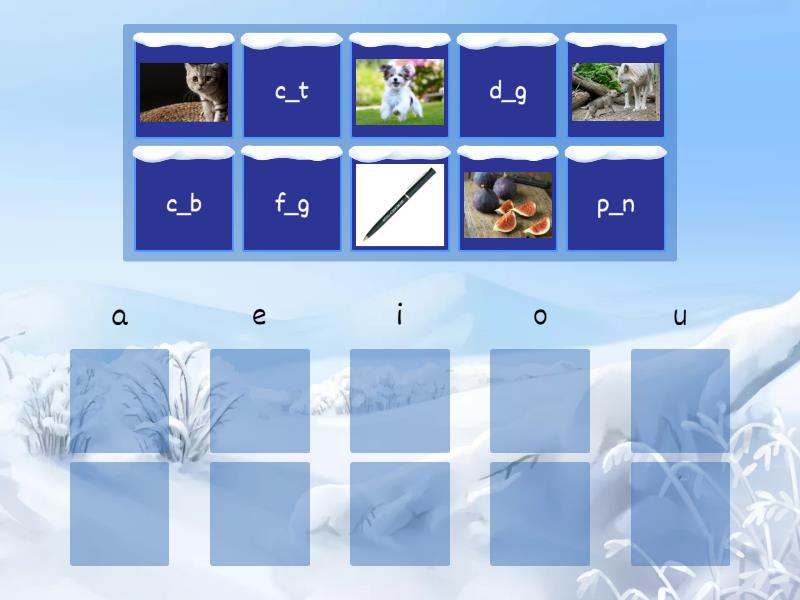 AS2. U1. Identify short vowel sounds. - Group sort