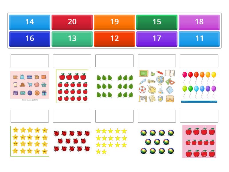 Numbers with Items 11-20 - Match up