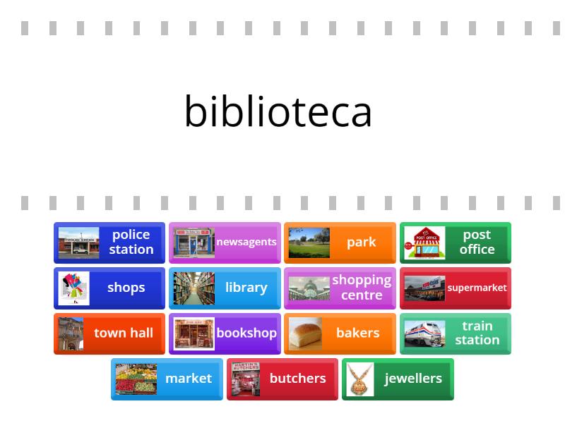 Lesson 1 Places in town Spanish - Find the match