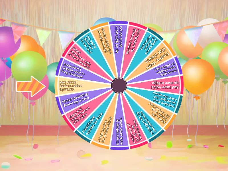 Ambiguous headlines - Spin the wheel