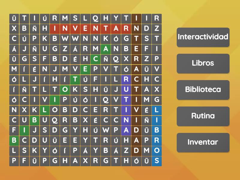 Estategias para fomentar la Lectura - Sopa de letras