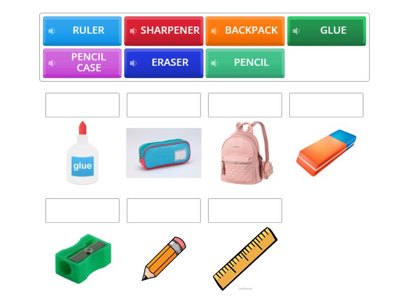 SCHOOL OBJECTS - Une las parejas