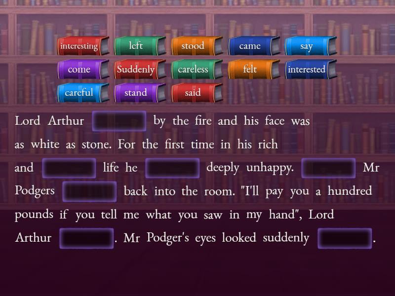 Lord Arthur, Ch 2, Part 3 - Missing word