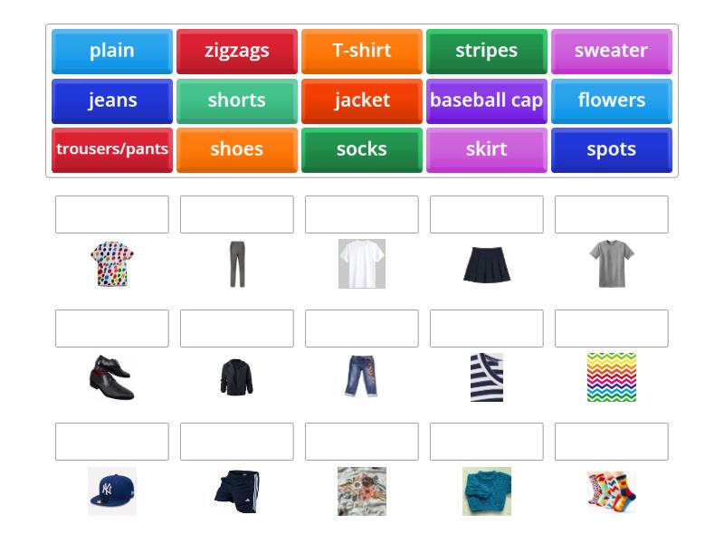 Super minds 1 unit 7 Clothes - Match up