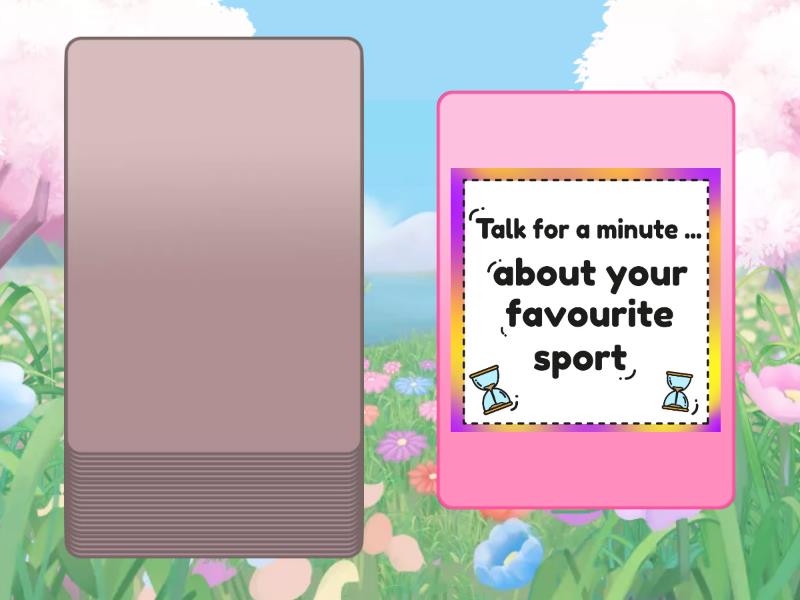 Talk for a minute - Speaking cards