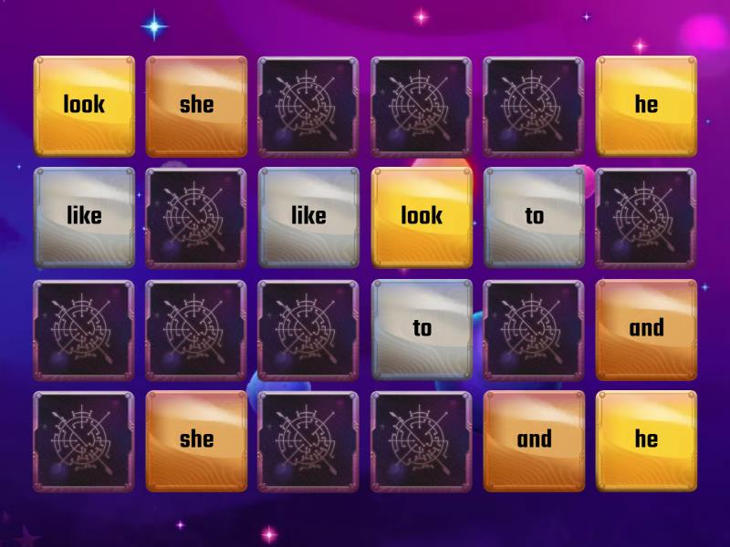 matching sight words - Matching pairs