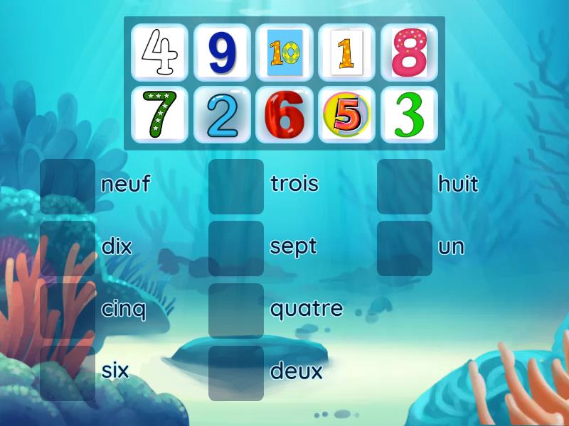 Numbers Quizz 1 to 10 - Match up