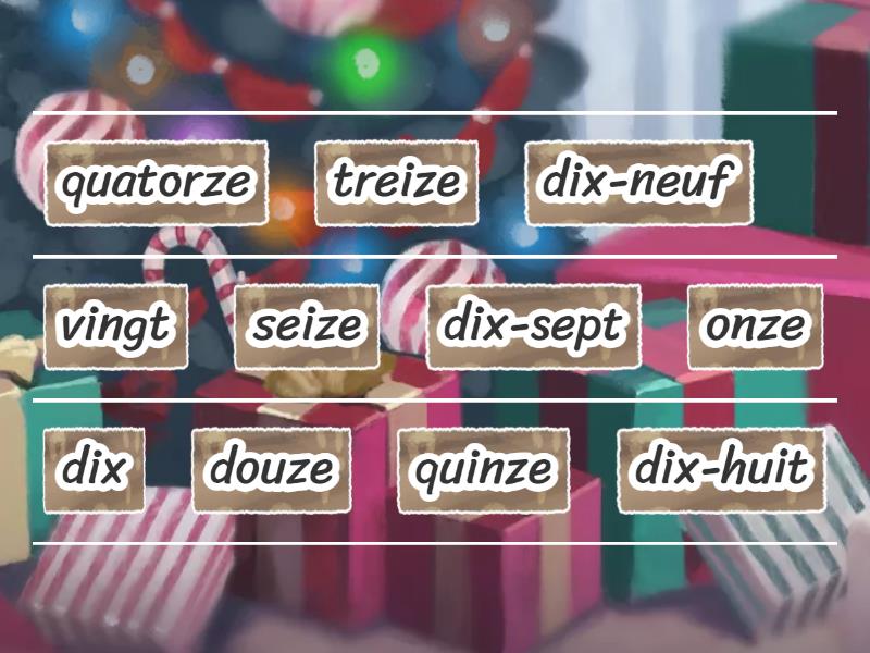 10 to 20 in French - Reordenar