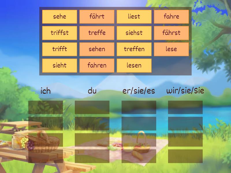 Prima 1 starke Verben - Group sort
