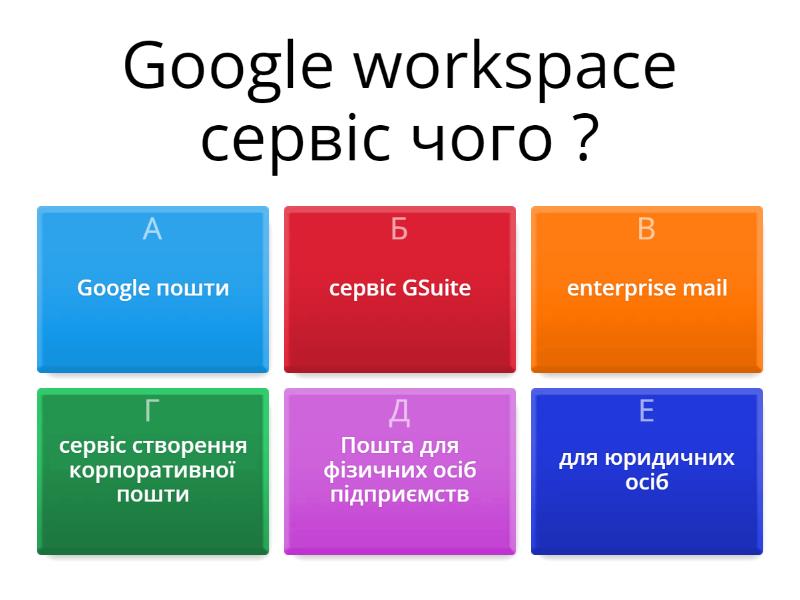 Google workspace - Quiz