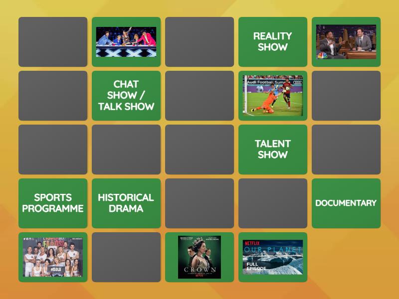 TELEVISION PROGRAMMES - Matching pairs