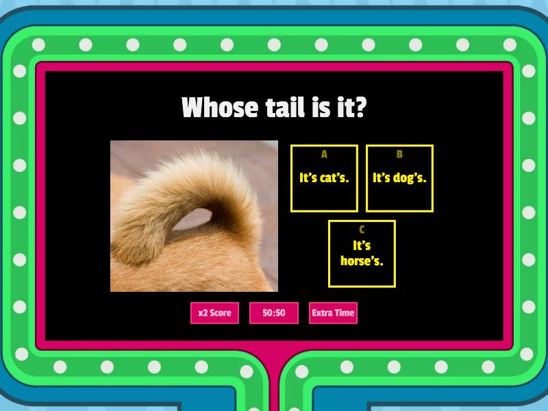 Whose tail is it? - Gameshow quiz
