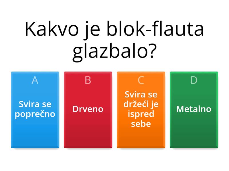 Drvena puhaća glazbala - Quiz