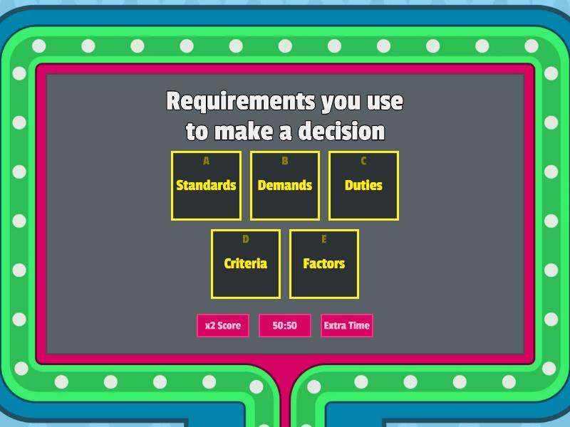 Job interview_vocab - Gameshow quiz