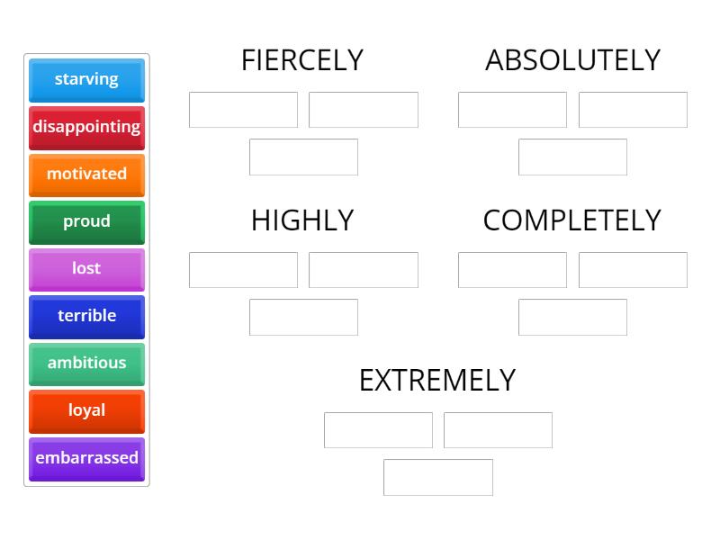 ADVERB COLLOCATIONS PART 2 - Group sort