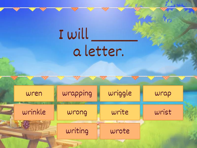 wr words - Find the match