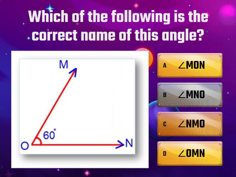 Angles and Angle Pairs - Quiz