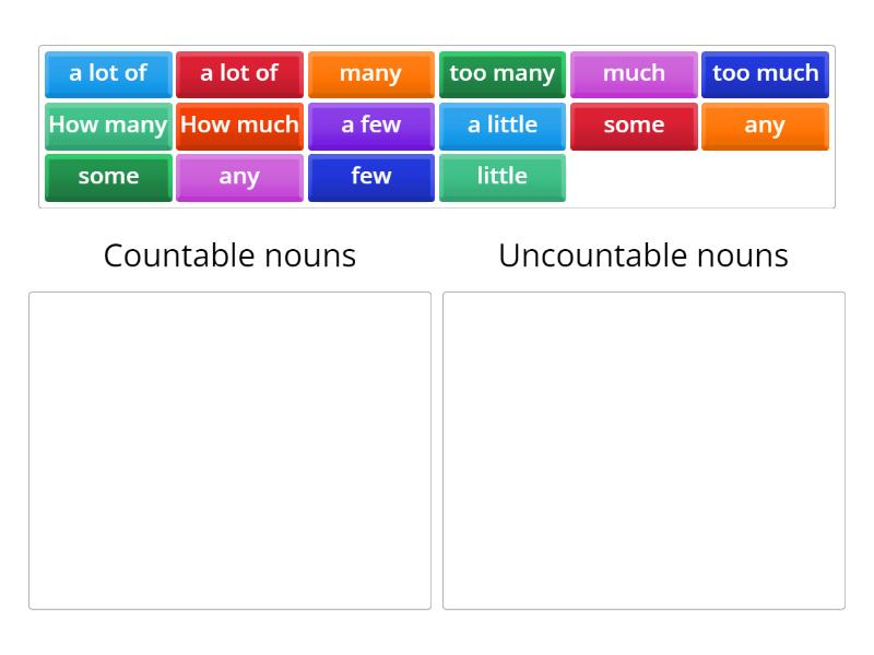 Quantifiers - Categorize