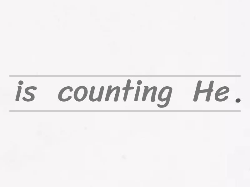 Present Continuous. Word order - Unjumble