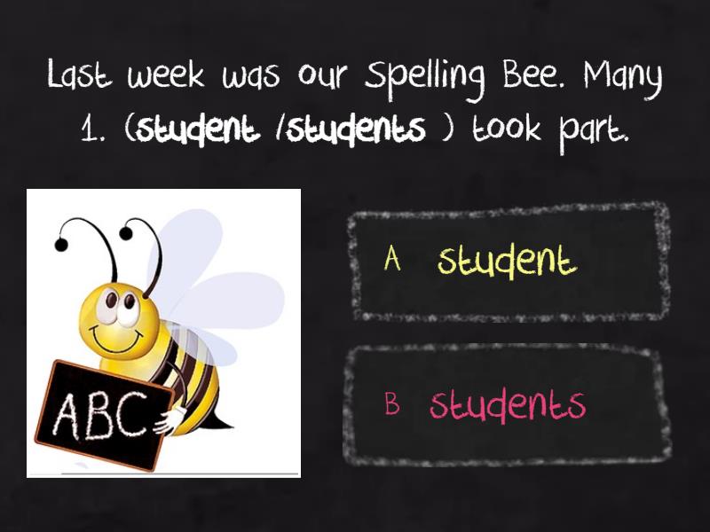 Spelling Bee - Quiz