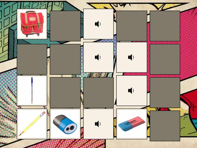 LES OBJETS DE CLASSE (2) - Matching pairs