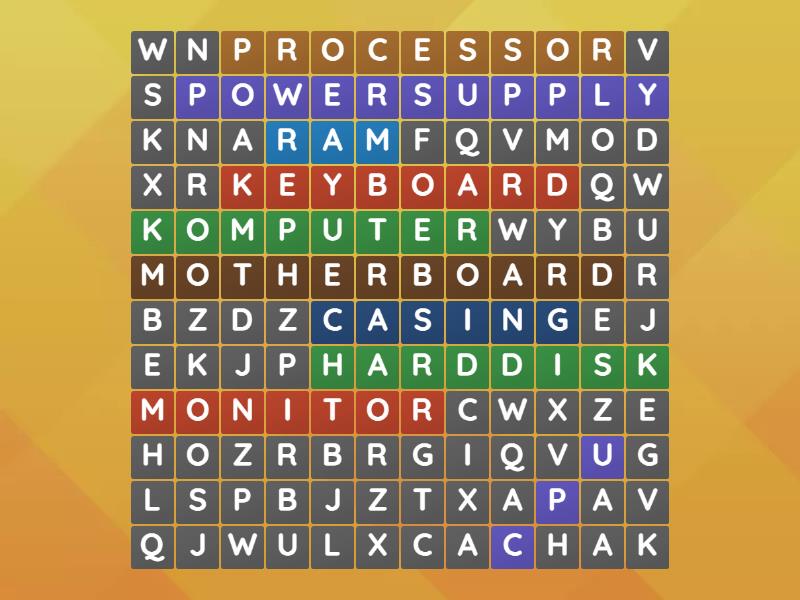 KOMPONEN KOMPUTER - Wordsearch